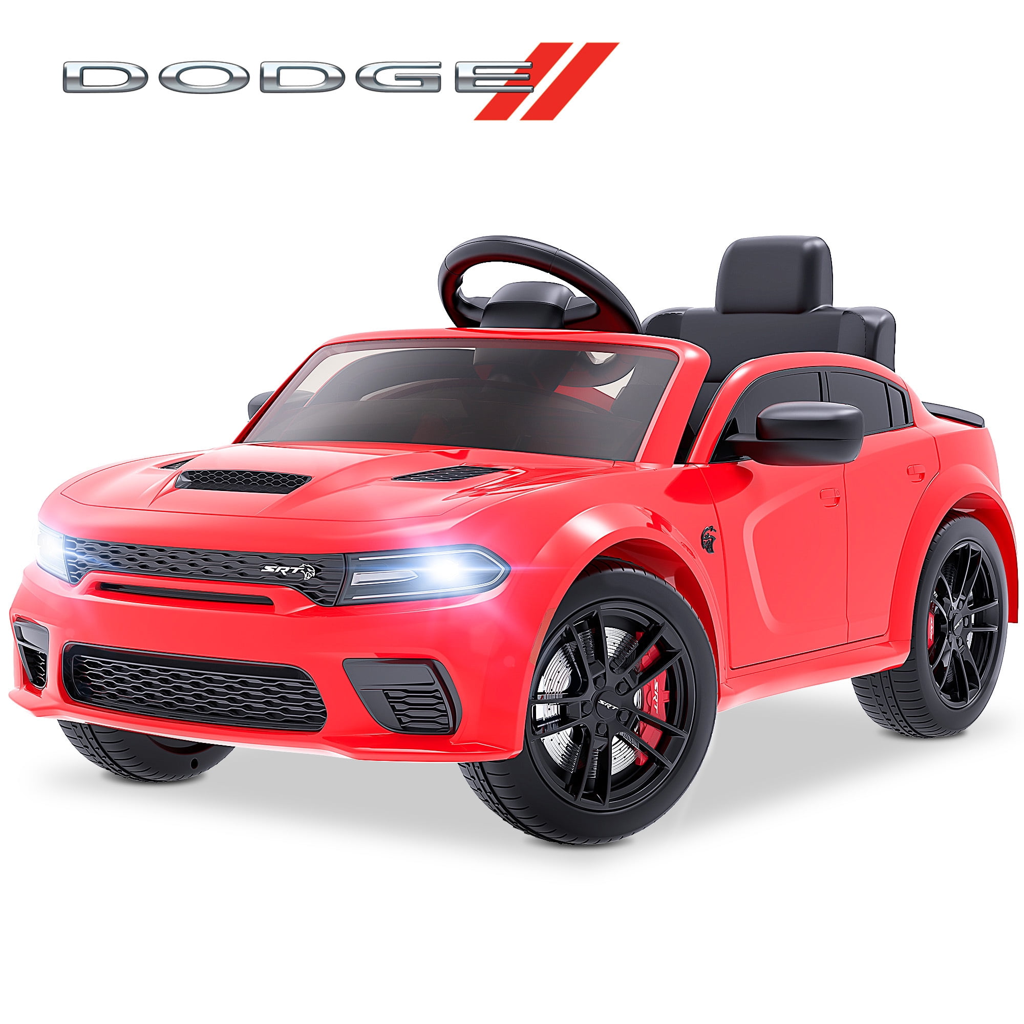 Dodge Electric Ride on Cars for Kids, 12V Licensed Dodge Charger SRT ...