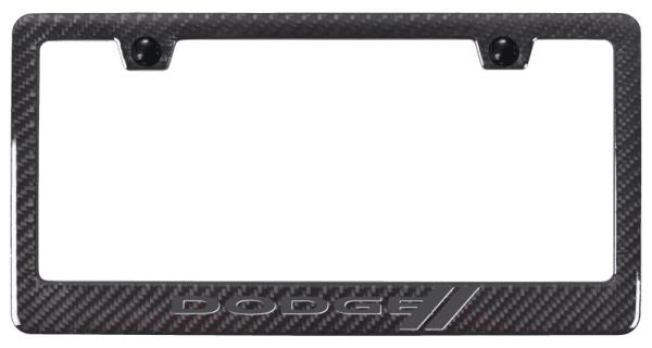 Dodge Ghost Logo Black ABS Carbon Fiber License Plate Frame Official ...
