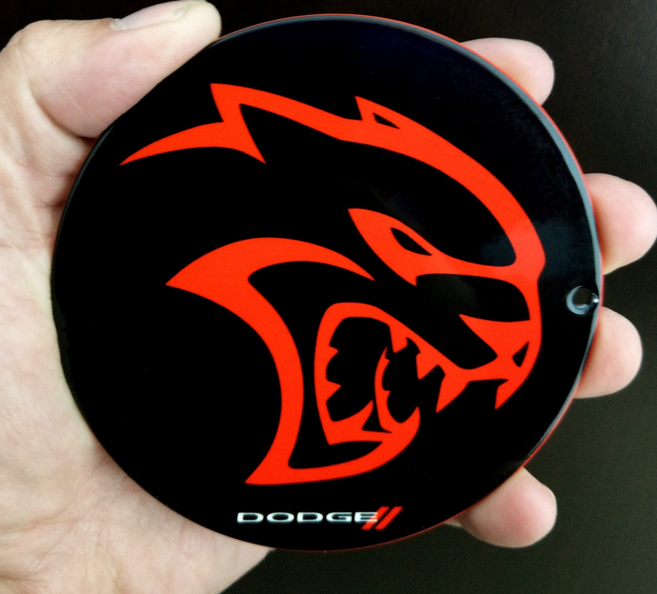 Dodge Hellcat Black and Red Steel Sign - Walmart.com