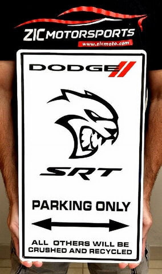 Dodge Hellcat SRT Parking Only Steel Sign - 20" X 12" - Walmart.com