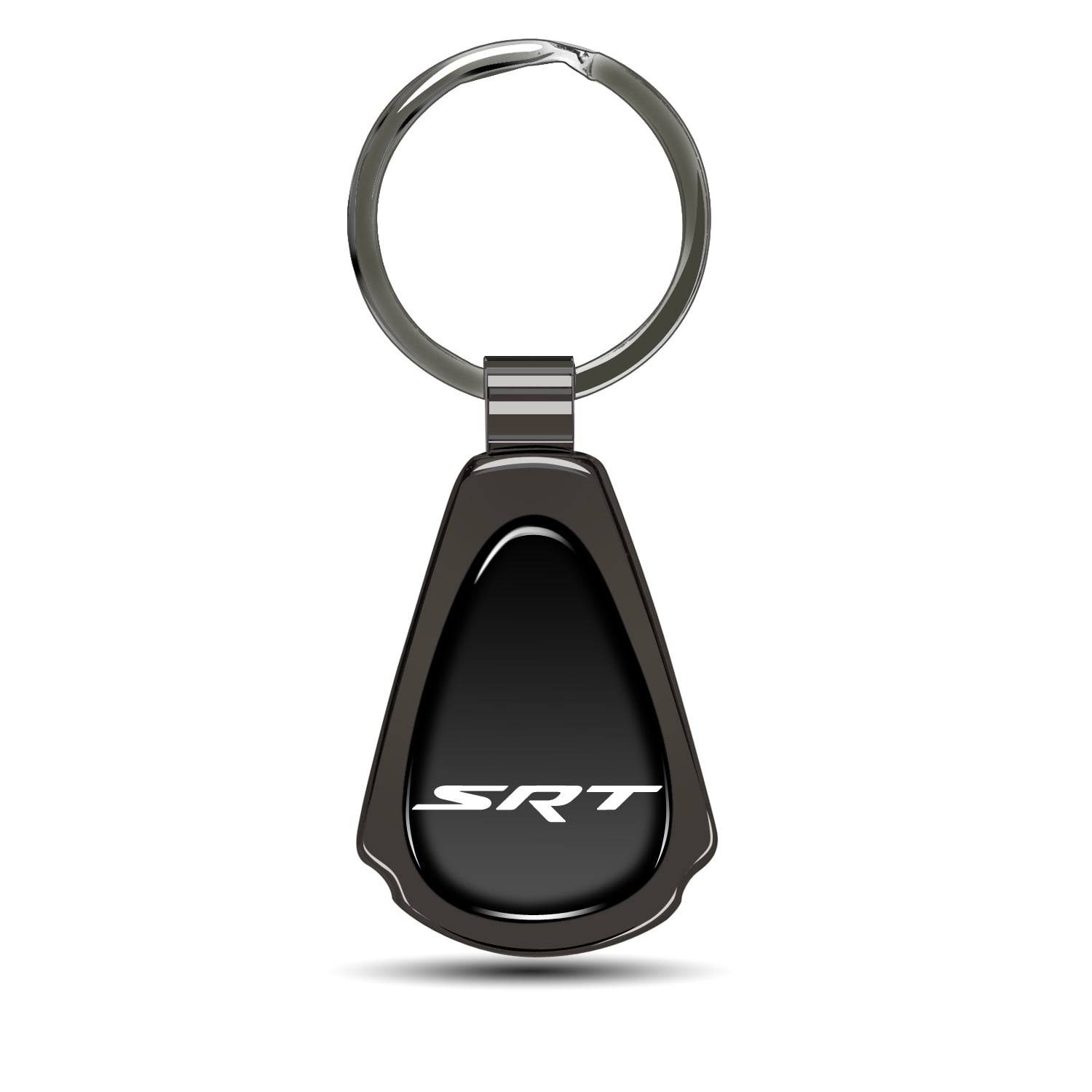 Dodge Jeep SRT Logo Black Dome Dark Gunmetal Metal Teardrop Key Chain ...