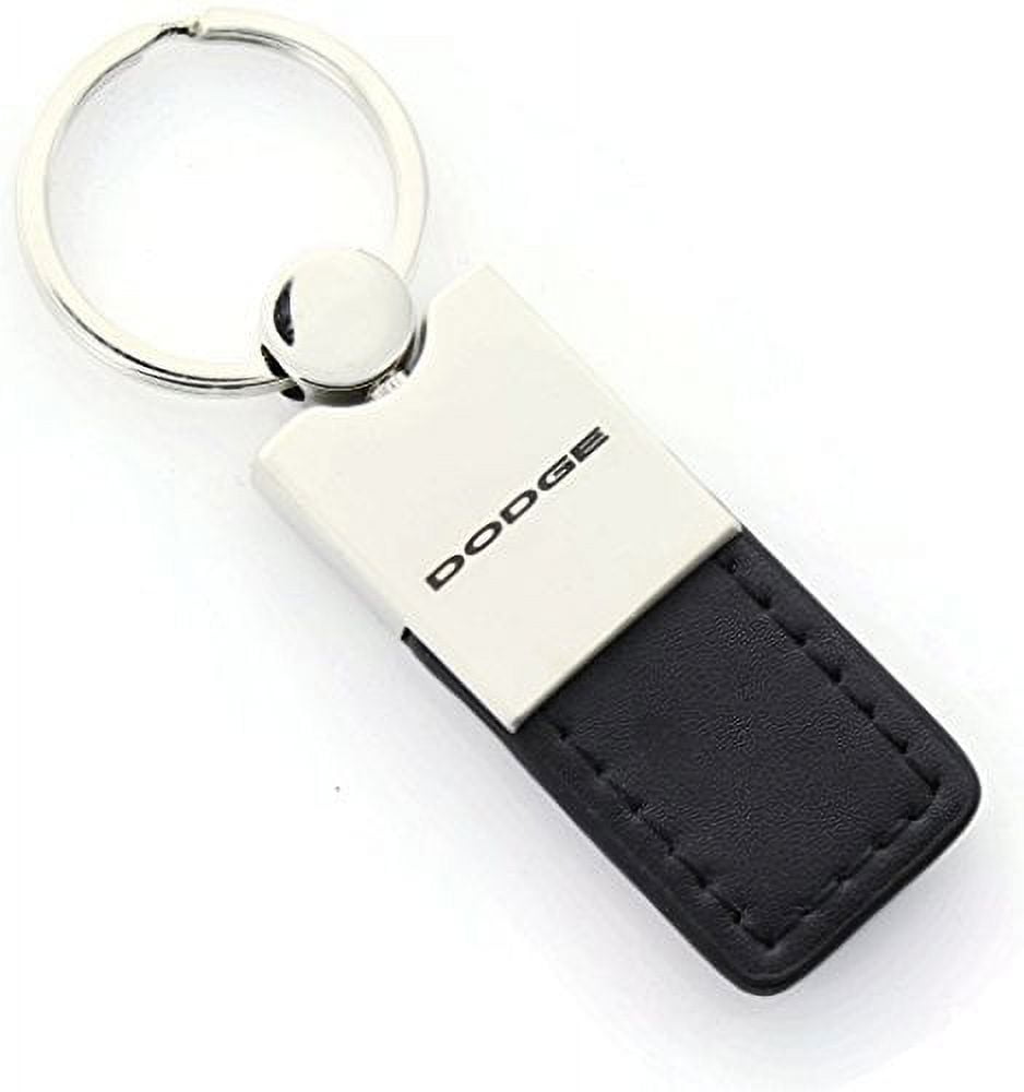 Dodge Keychain & Keyring - Duo Premium Black Leather - Walmart.com