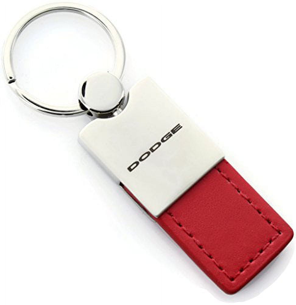 Dodge Keychain & Keyring - Duo Premium Red Leather - Walmart.com