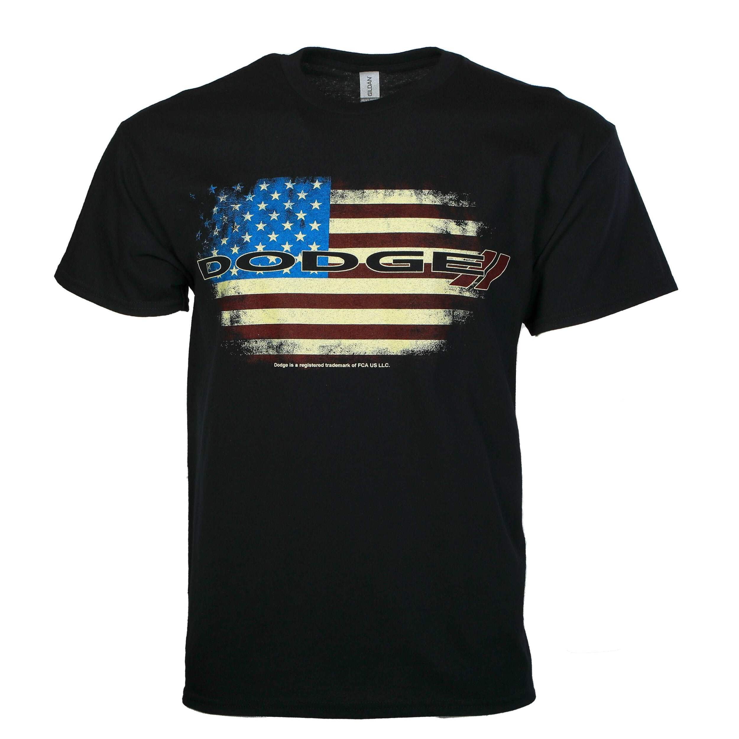 Dodge Logo with an American flag Mens T Shirt Licensed Mopar - Walmart.com