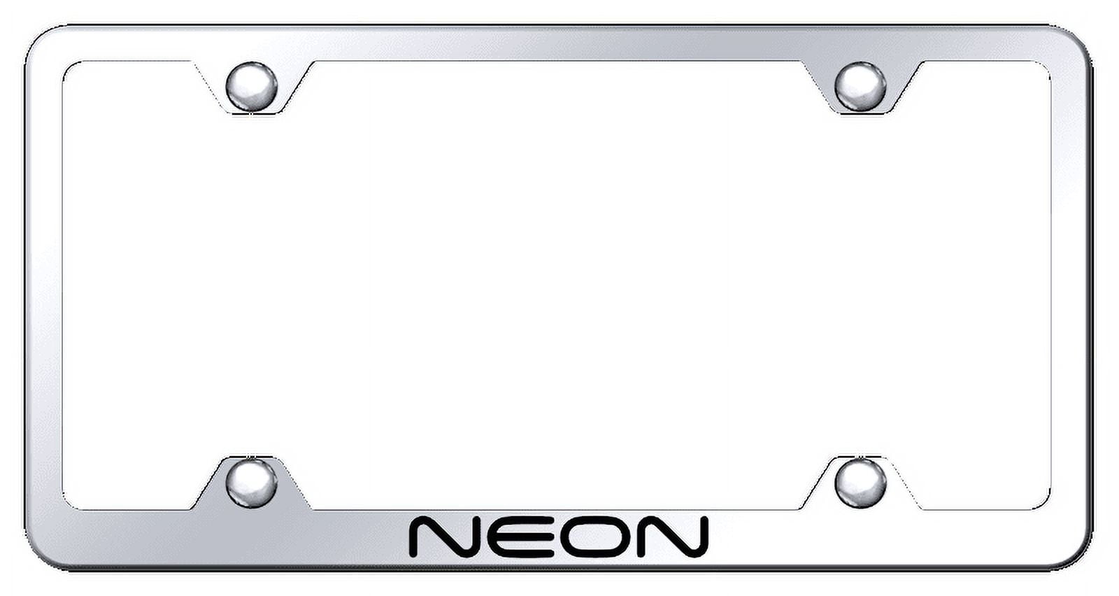 Dodge Neon Laser Etched Logo Wide Body License Plate Frame (Chrome ...