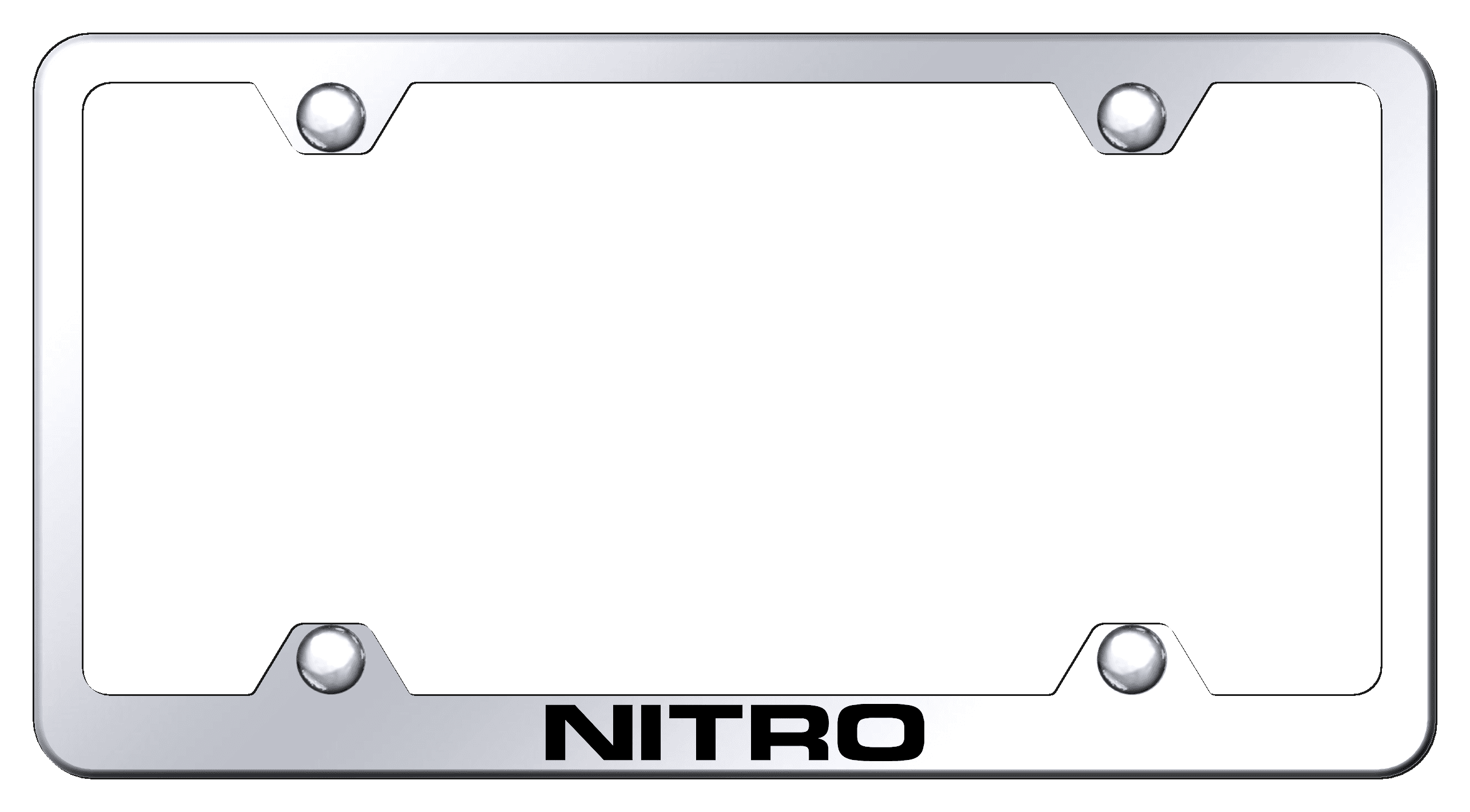Dodge Nitro Laser Etched Logo Wide Body License Plate Frame (Chrome ...