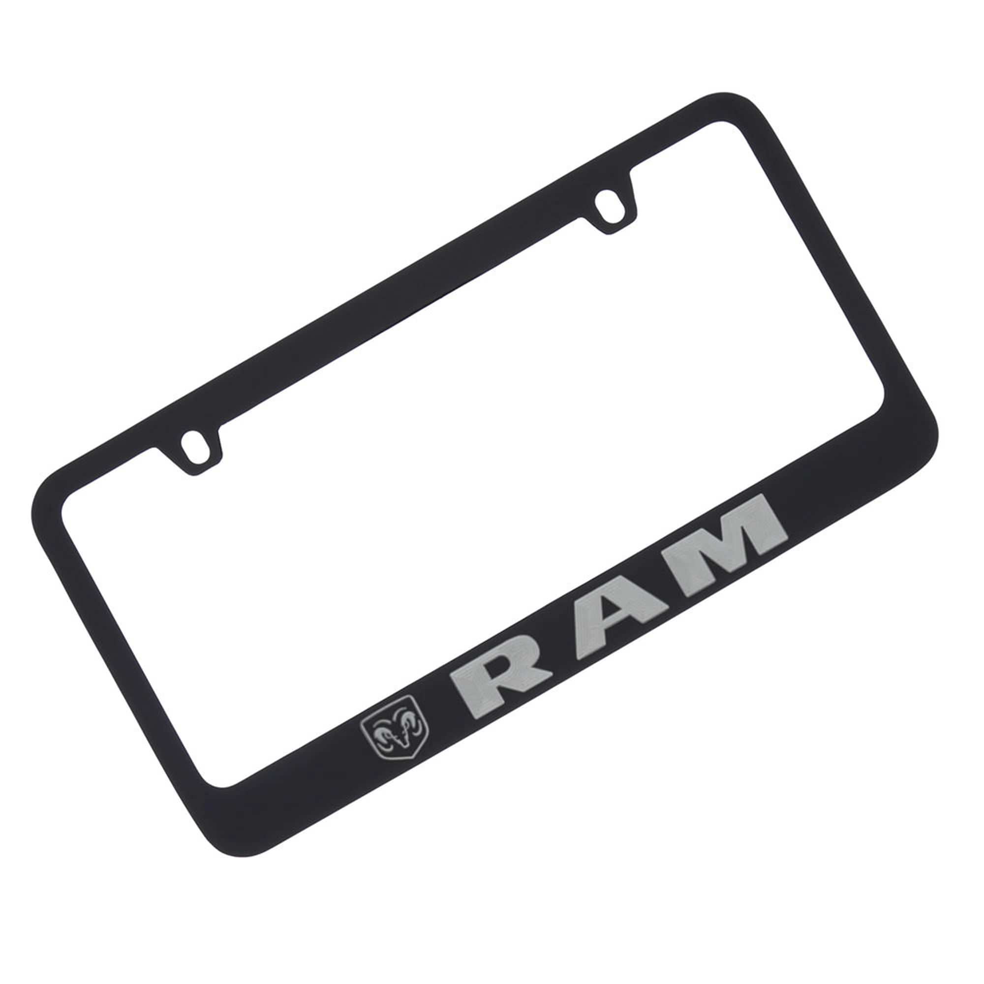 Dodge RAM Logo Black Metal License Plate Frame - Walmart.com