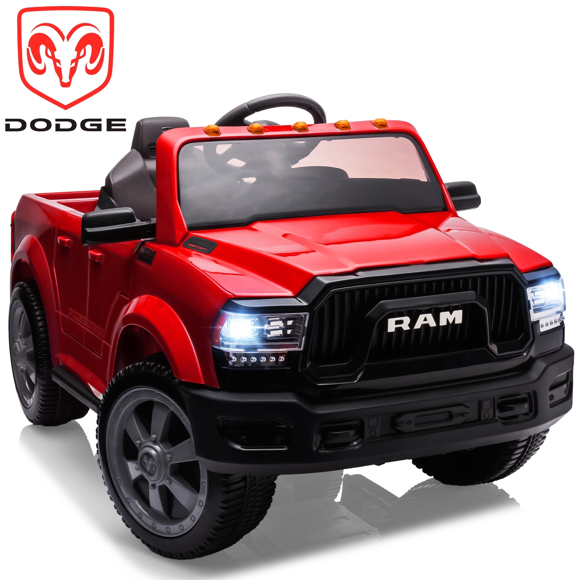 Dodge RAM Ride on Car, 12V Powered Ride on Toy with Remote Control ...