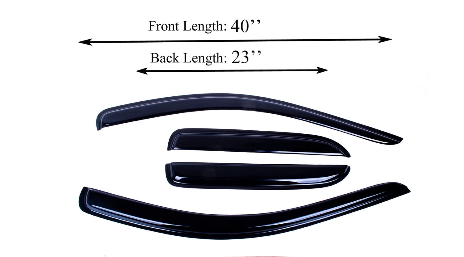Dodge Ram 1500 02-08 Acrylic Window Visor Sun Rain Deflector Guard ...