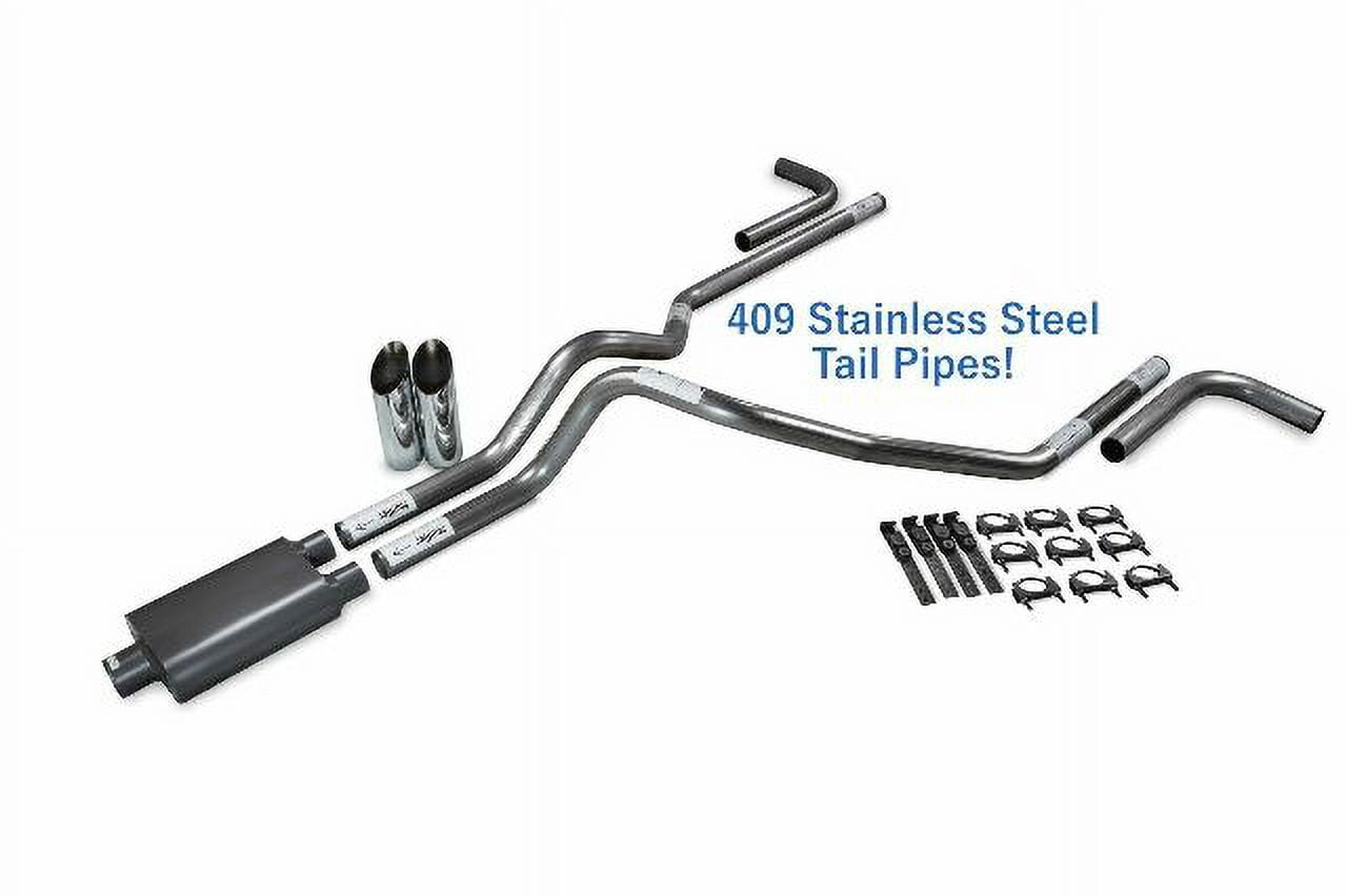 Dodge Ram 1500 94-03 2.5" Stainless Dual Exhaust Kit 2 Chamber Side ...