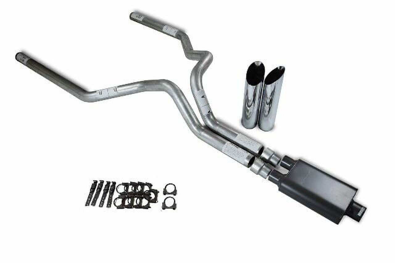 Dodge Ram 1500 Truck 94-03 3" Dual Exhaust Kits 2 Chamber Muffler Slash ...