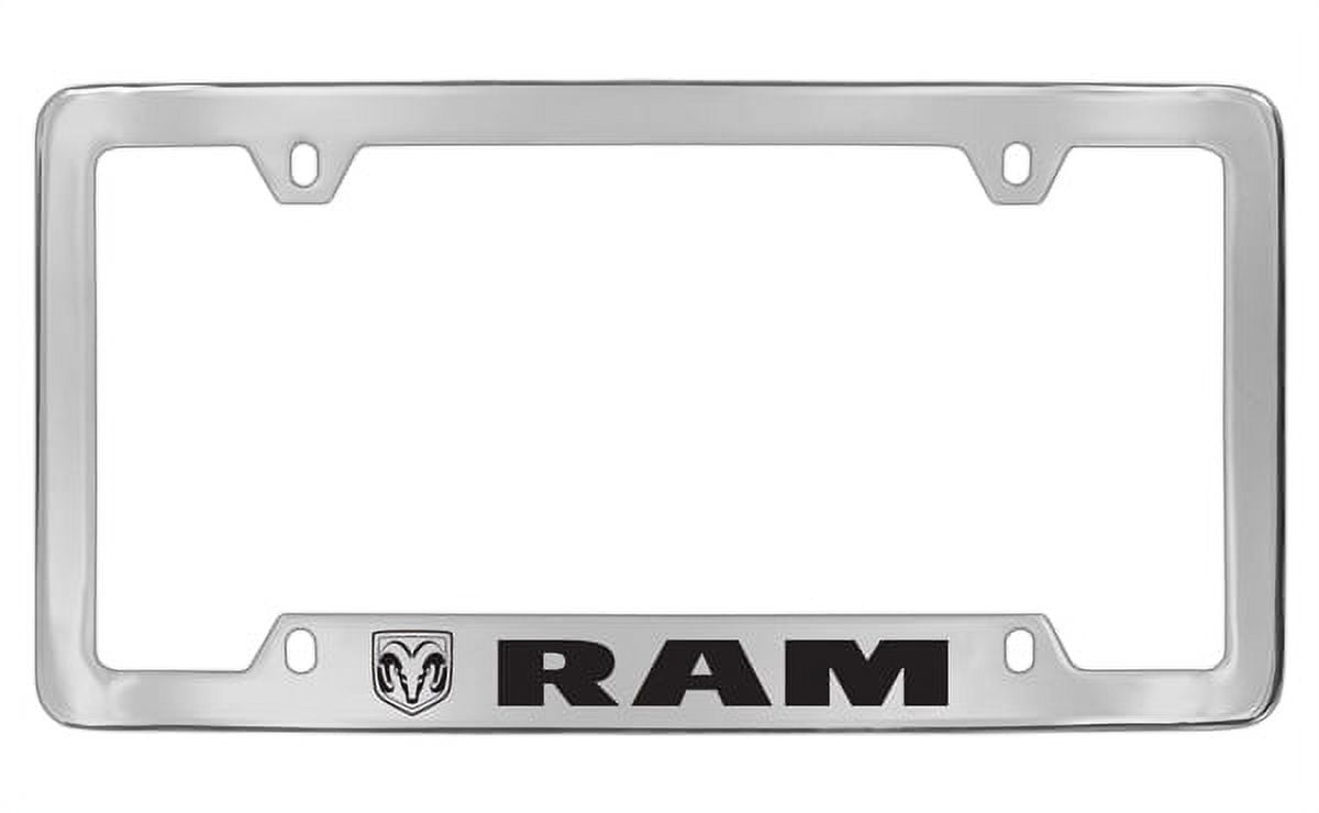Dodge Ram Chrome Plated Metal Bottom Engraved License Plate Frame ...