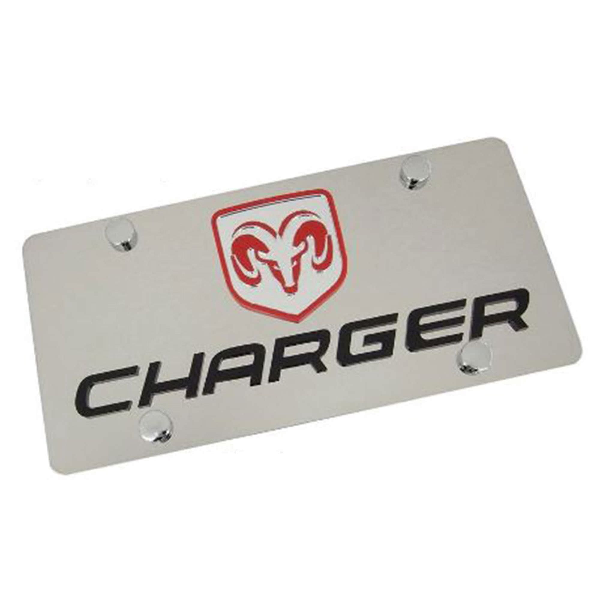 Dodge Ram Dual Logo Charger License Plate (Chrome) - Walmart.com