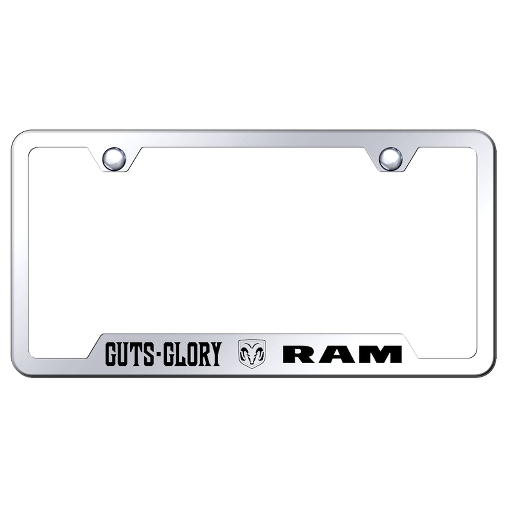 Dodge Ram Guts-Glory Laser Etched Logo Cut-Out License Plate Frame ...