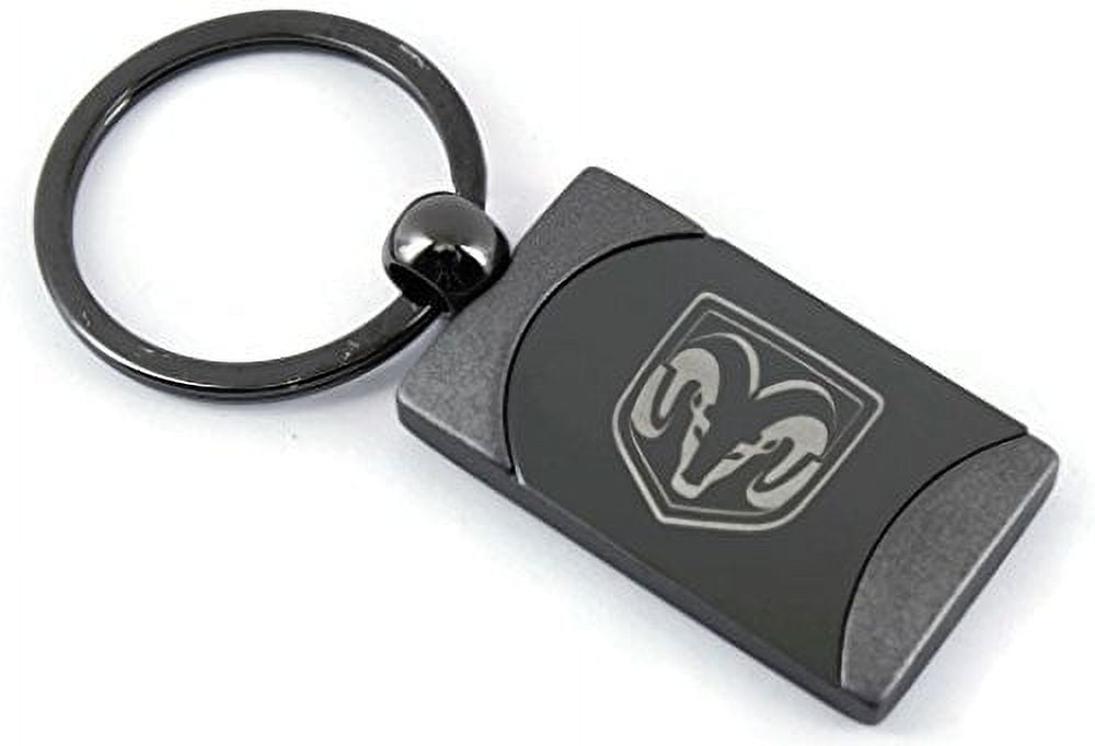Dodge Ram Head Two Tone Rectangular Gunmetal Key Chain Key-ring ...