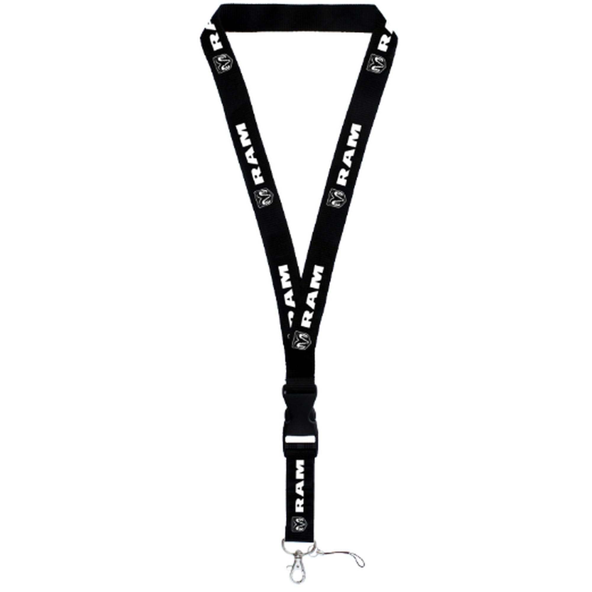 Dodge Ram Keychain Lanyard (White on Black) - Walmart.com