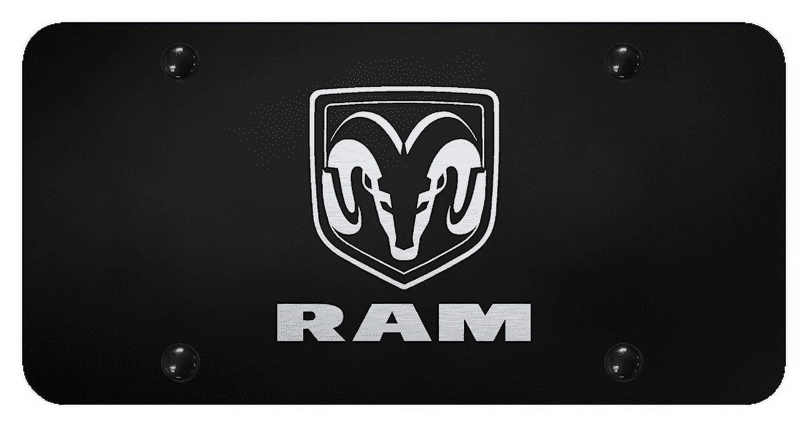 Dodge Ram Laser Etched Logo License Plate (Black) - Walmart.com