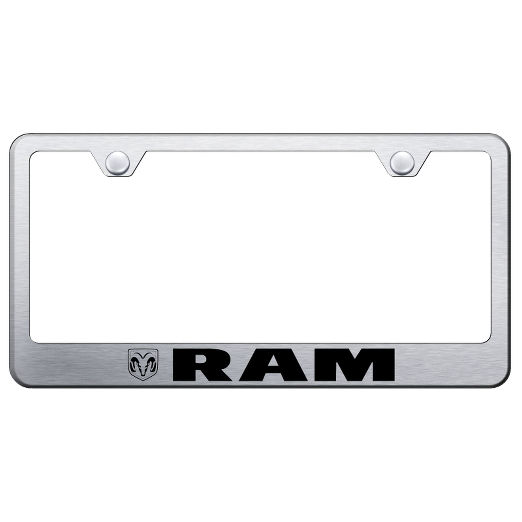Dodge Ram Laser Etched Logo Stainless Steel License Plate Frame ...