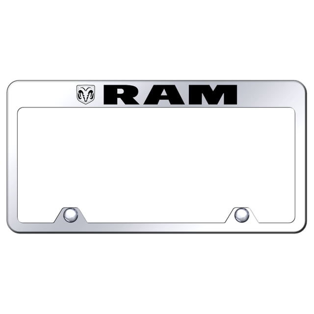 Dodge Ram Laser Etched Logo Stainless Steel Truck License Plate Frame ...