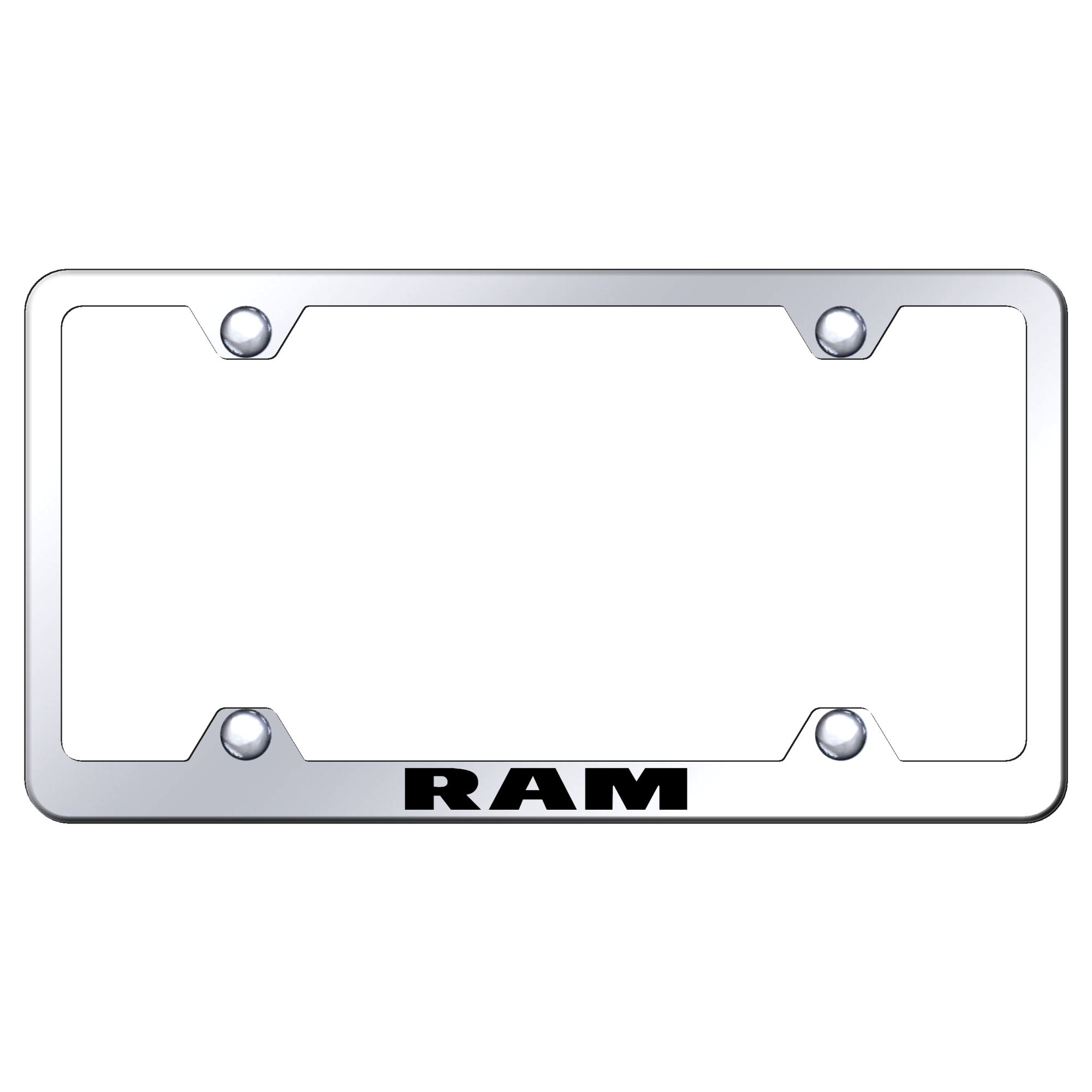 Dodge Ram Laser Etched Logo Wide Body License Plate Frame (Chrome ...