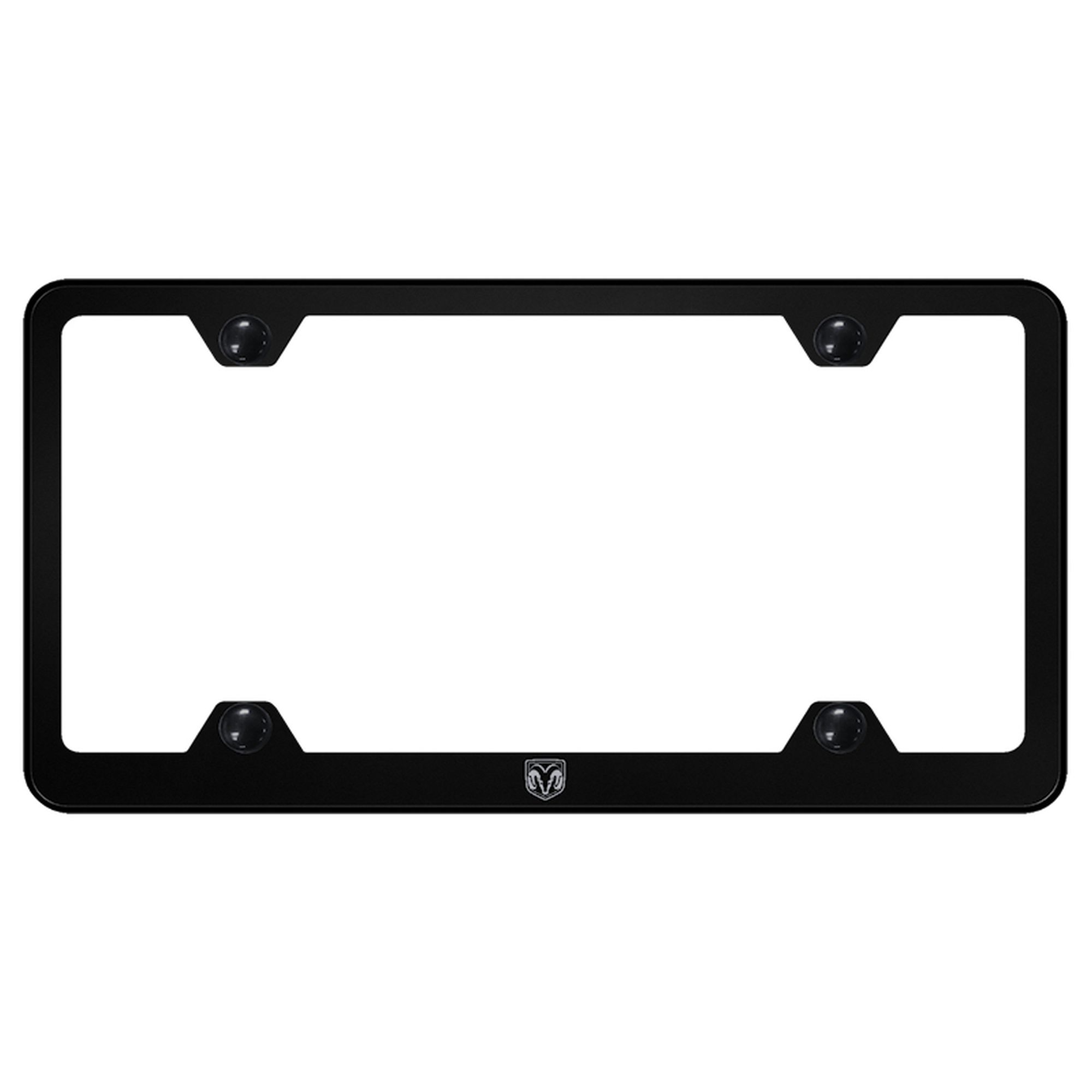 Dodge Ram Laser Etched Logo Wide Body License Plate Frame (Silver on ...