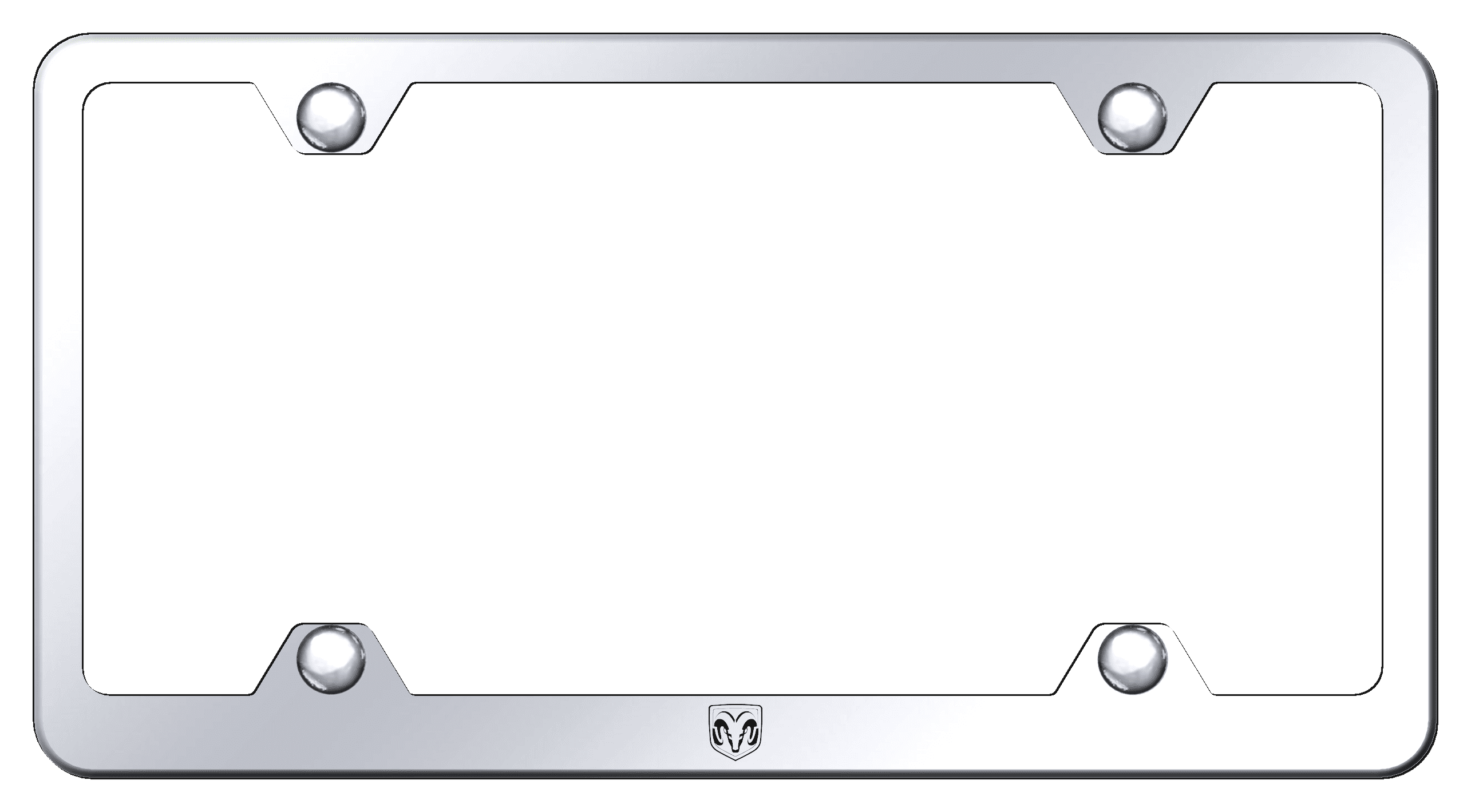 Dodge Ram Laser Etched Logo Wide Body License Plate Frame (Silver ...