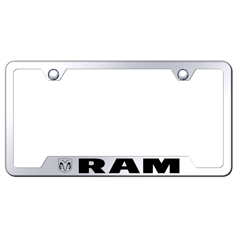 Dodge Ram License Plate Frame - Laser Etched Cut-Out Frame - Stainless ...