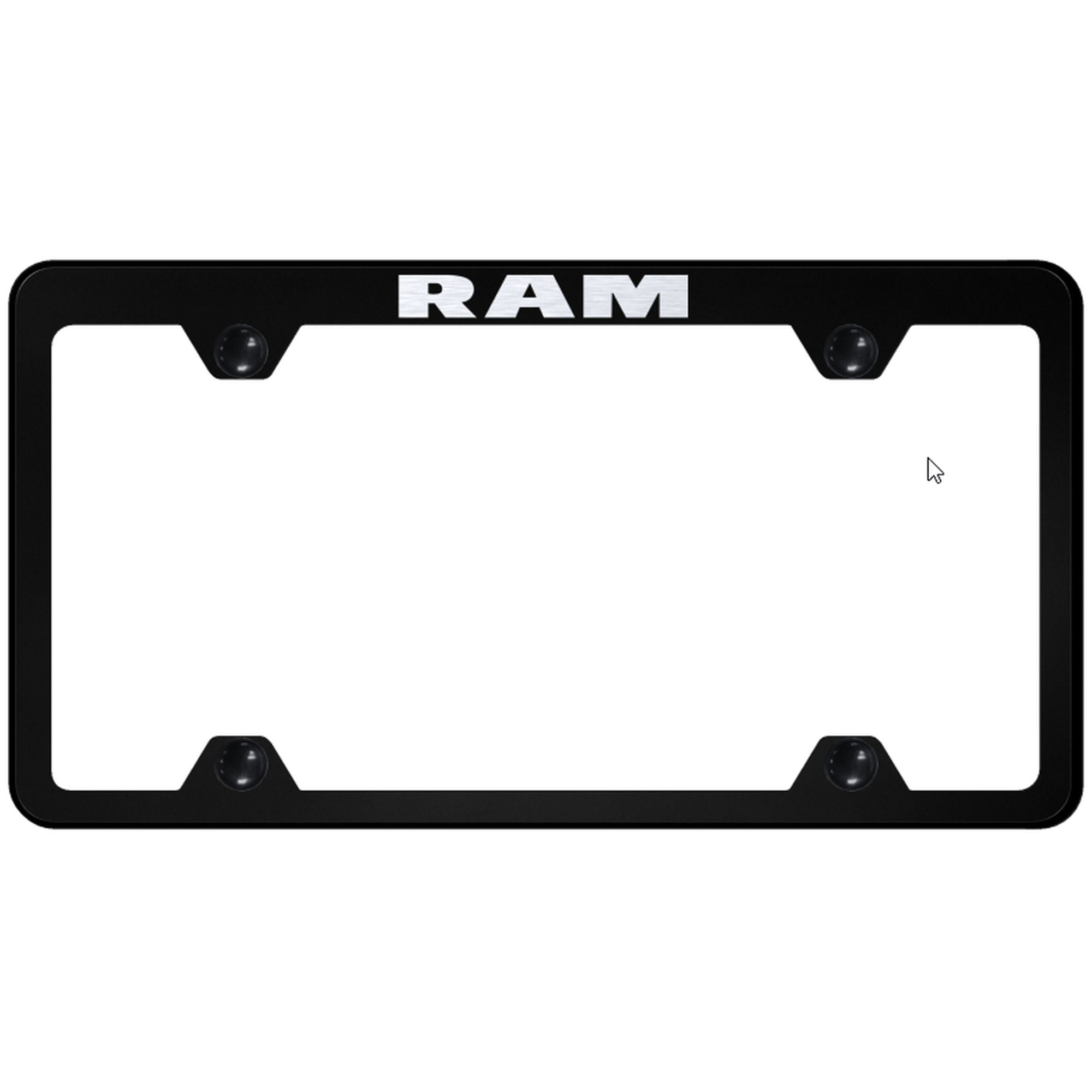 Dodge Ram Logo Stainless Steel Wide Body Truck License Plate Frame ...