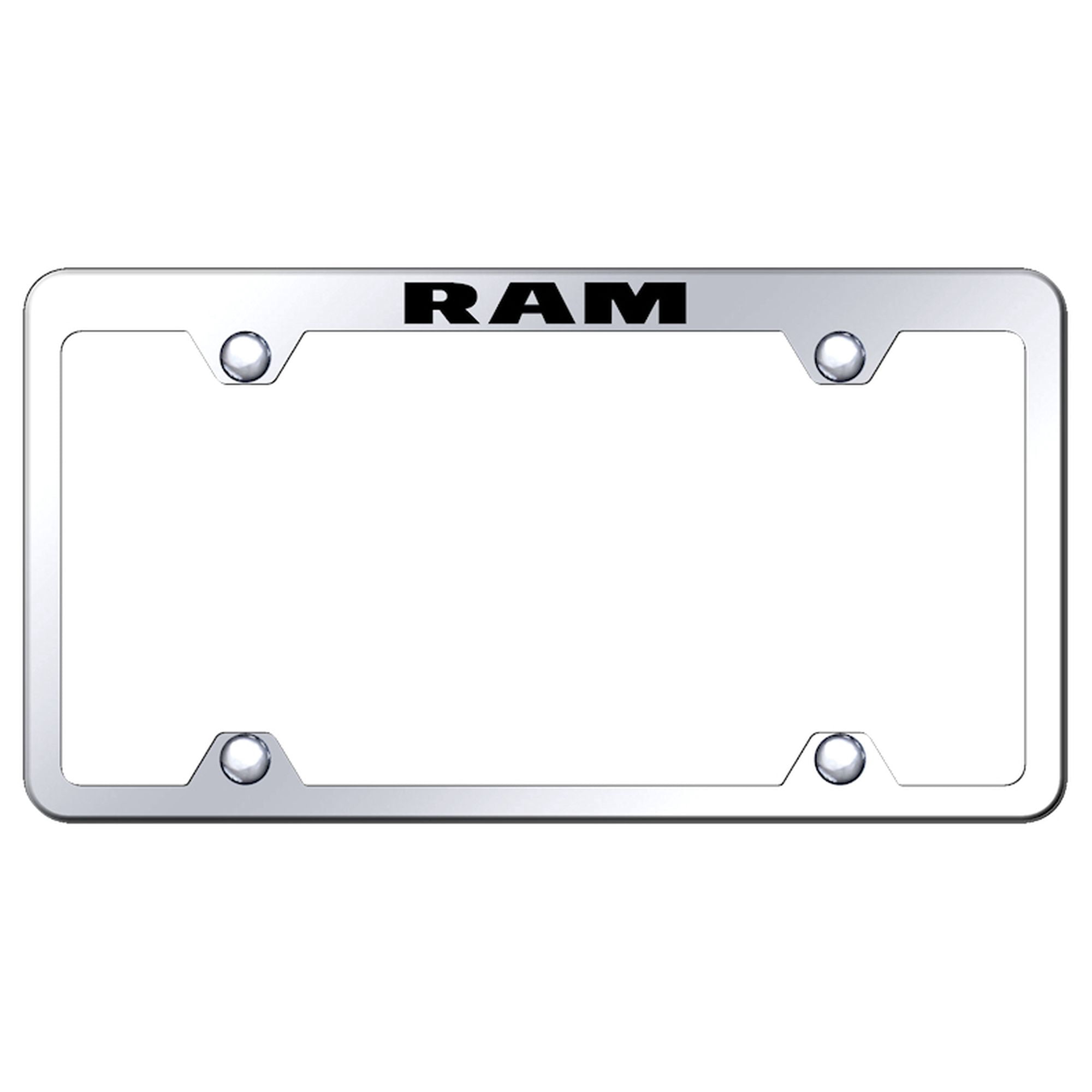 Dodge Ram Logo Stainless Steel Wide Body Truck License Plate Frame ...
