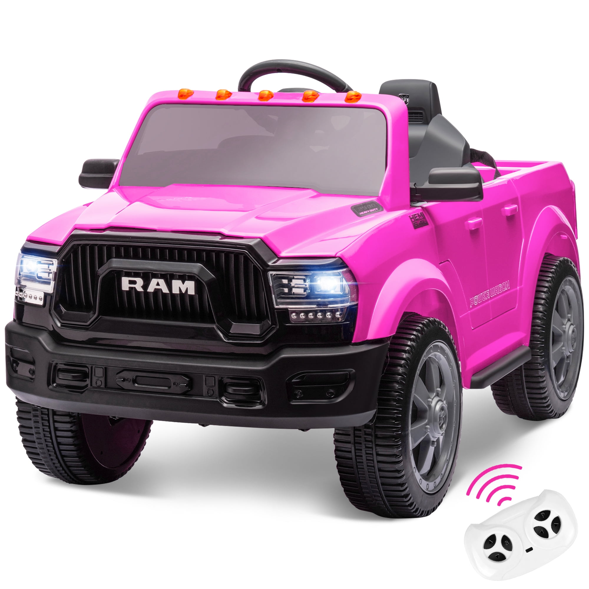 Dodge Ram 12V Ride On Toy, Electric Pickup for Kids 3-5, w/Remote ...