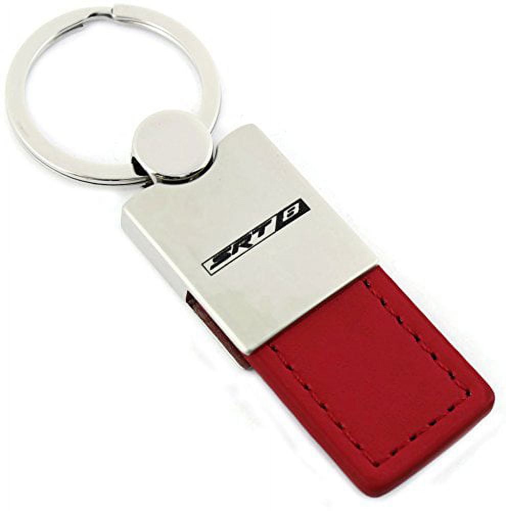 Dodge SRT-8 Keychain & Keyring - Duo Premium Red Leather - Walmart.com