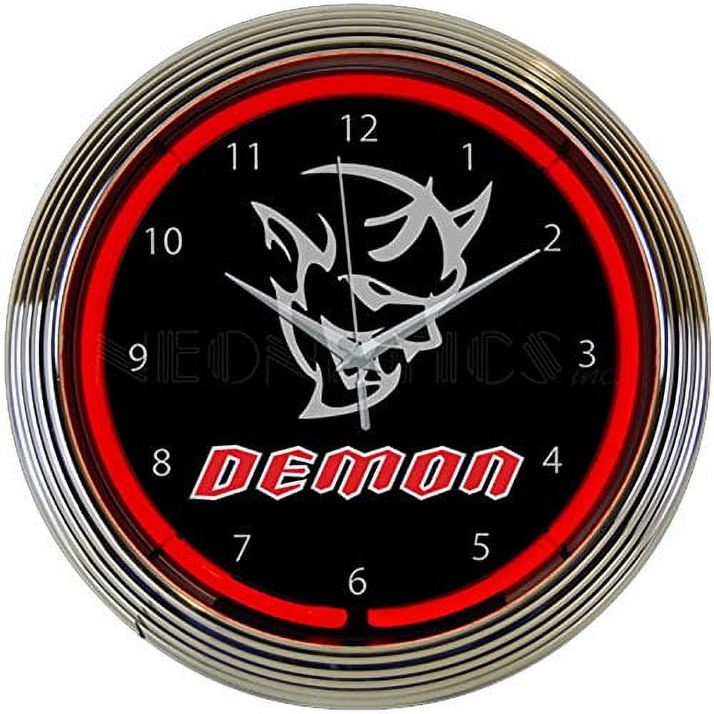 Dodge SRT Demon Red Neon Clock - Walmart.com