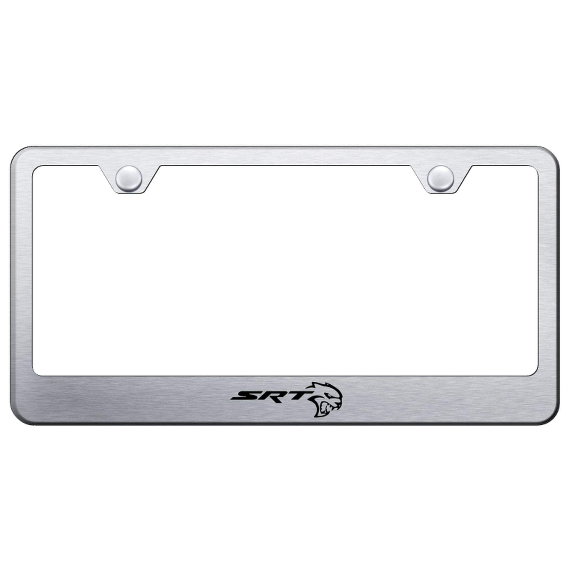 Dodge SRT Hellcat Laser Etched Logo Stainless Steel License Plate Frame ...
