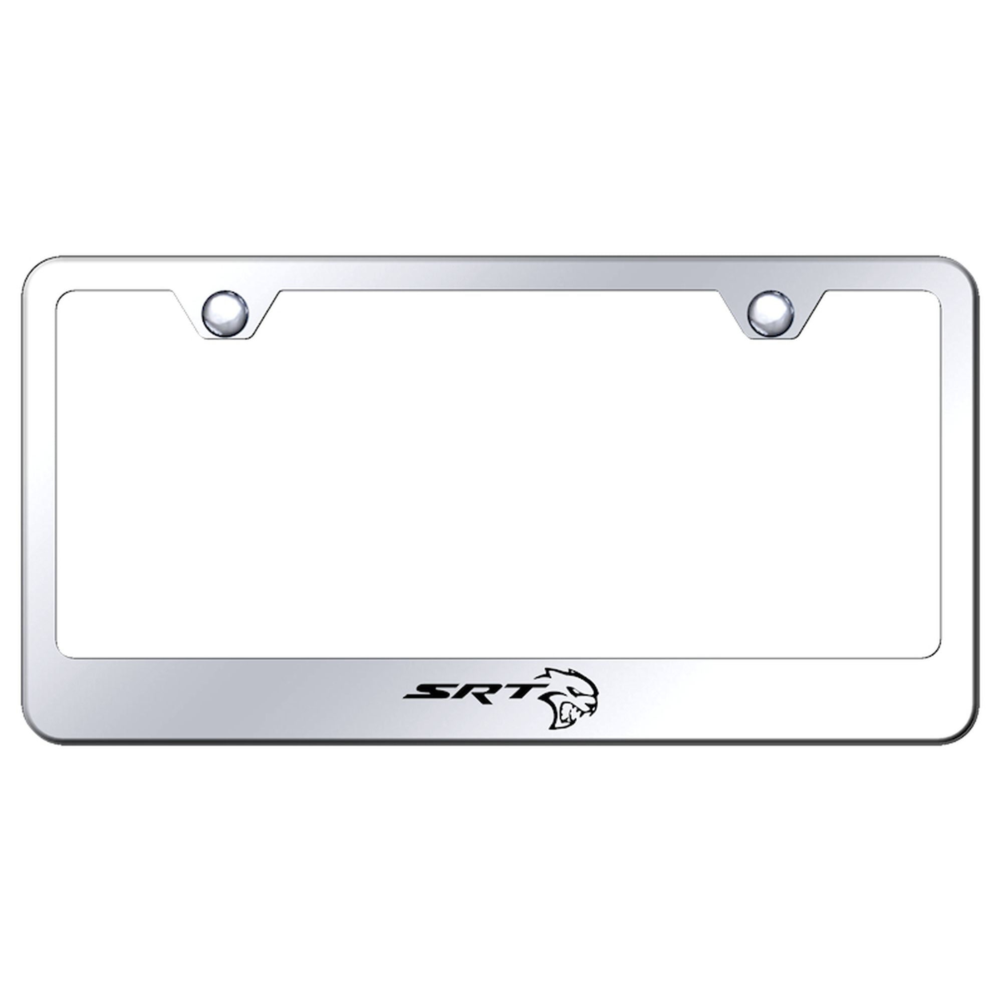 Dodge SRT Hellcat Laser Etched Logo Stainless Steel License Plate Frame ...