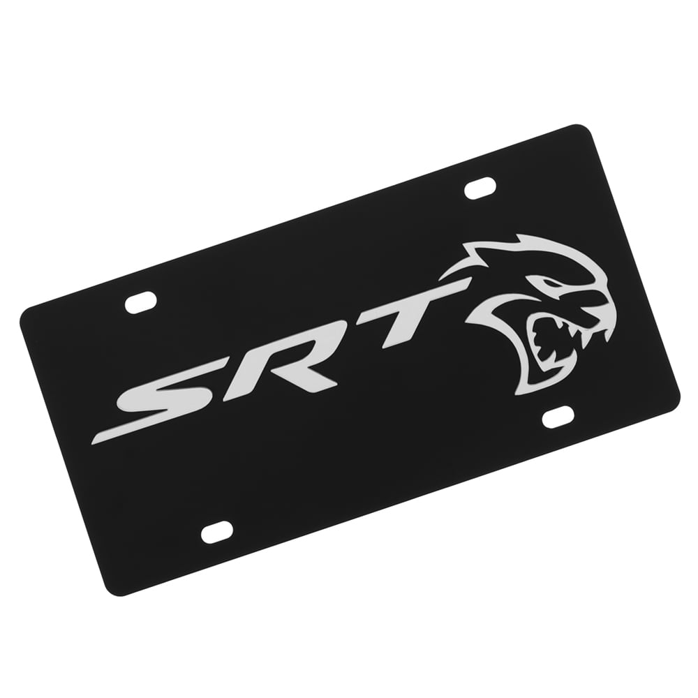 Dodge SRT Hellcat Logo License Plate (Carbon Black) - Walmart.com