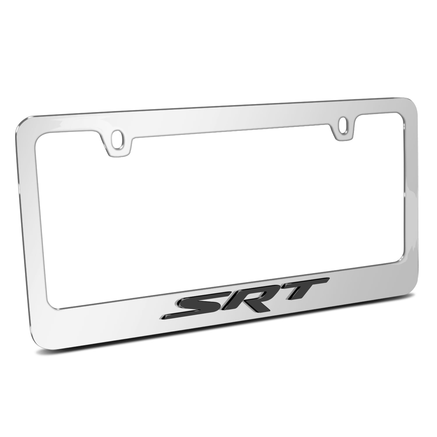 Dodge SRT Logo in 3D American-Made Mirror Chrome Metal License Plate ...