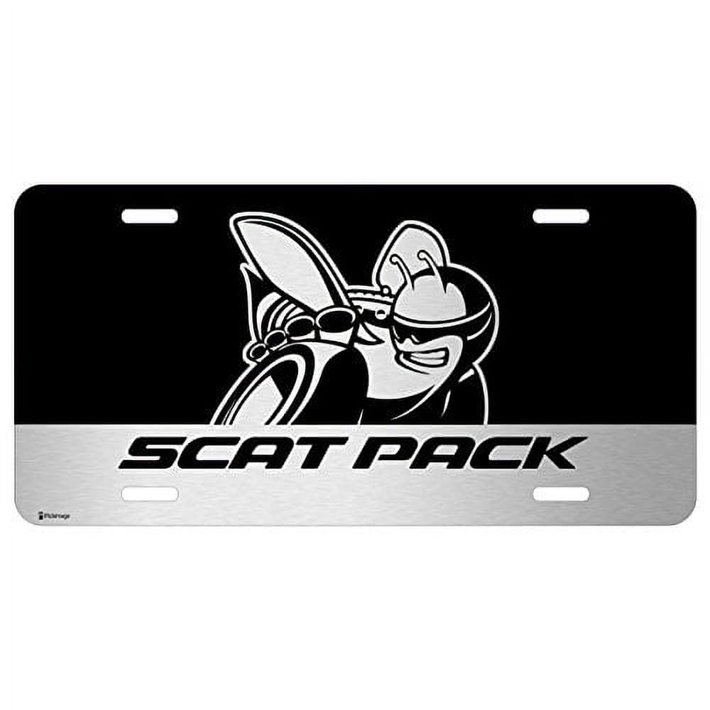 Dodge Scat-Pack Graphic Brushed Special Aluminum Metal License Plate ...