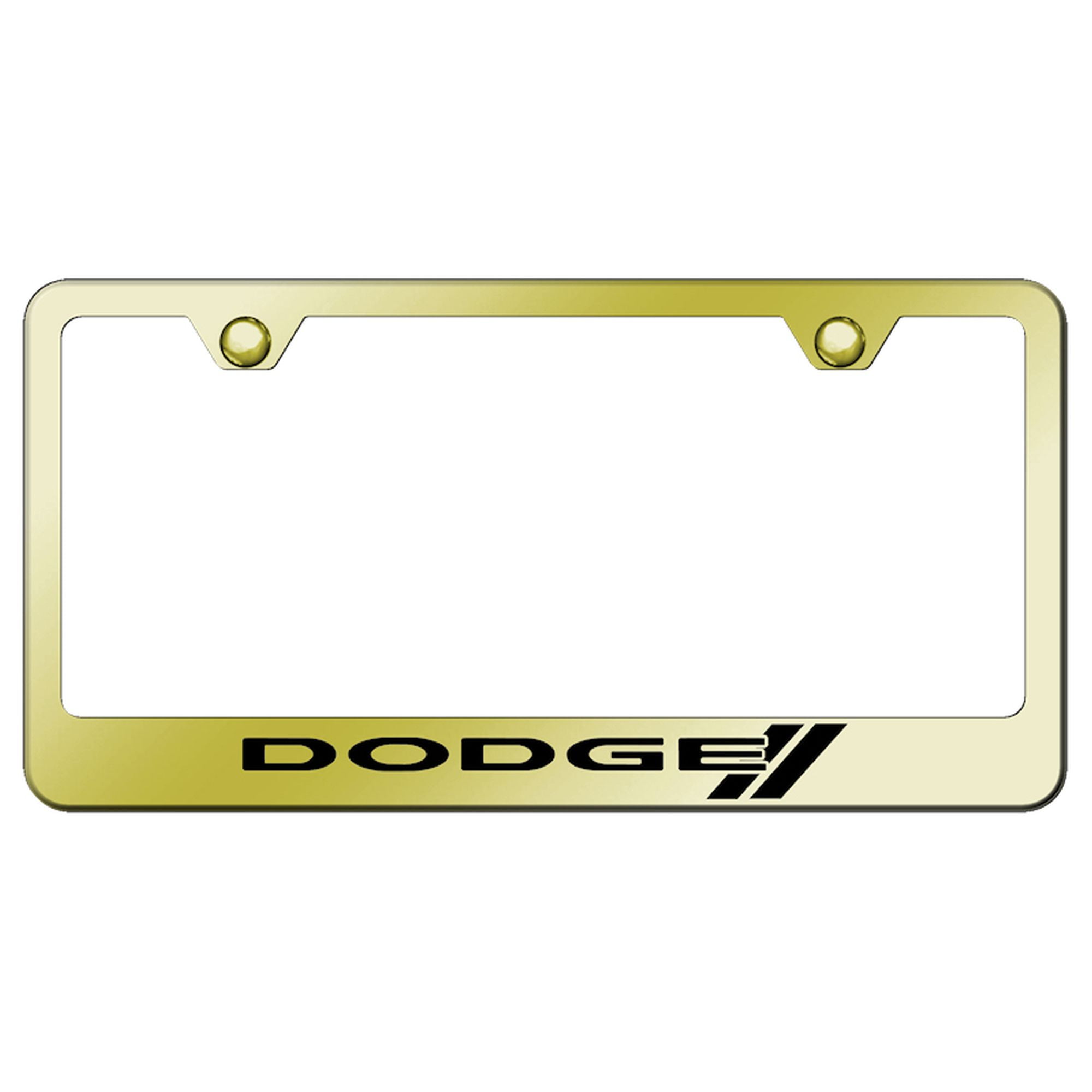 Dodge Stripe Laser Etched Logo Stainless Steel License Plate Frame ...
