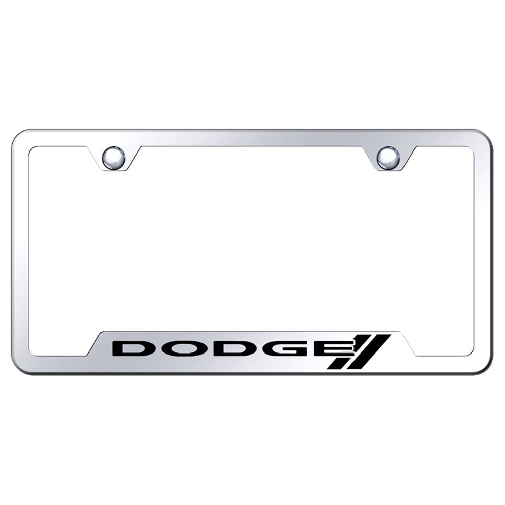 Dodge Stripe Logo License Plate Frame - Laser Etched Cut-Out Frame ...