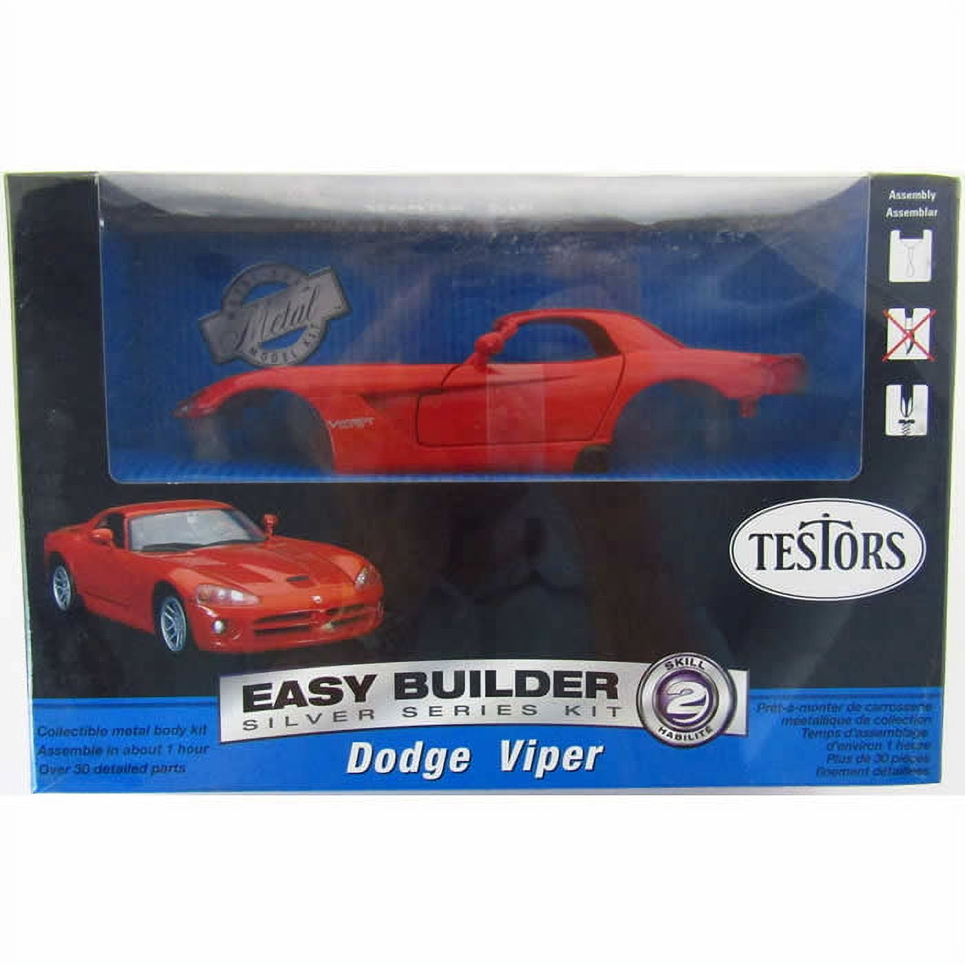 Dodge Viper Metal Body Building Kit 1/24 Scale Testors - Walmart.com