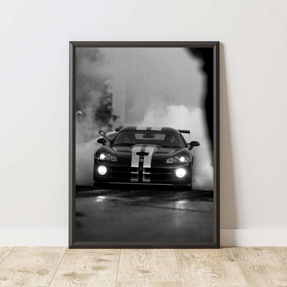 Dodge Viper Poster, Dodge Viper Print, Dodge Viper Wall Art, Sports Car ...