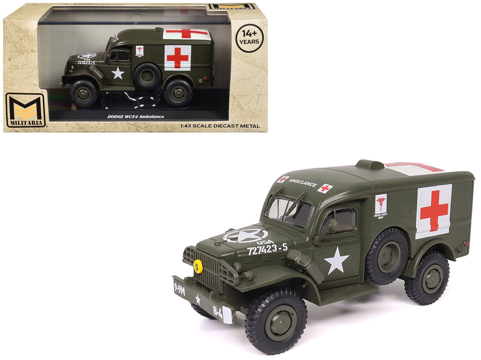 Dodge WC54 Ambulance Olive Drab "United States Army" 1/43 Diecast Model ...