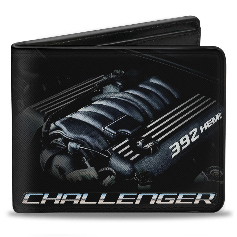 Dodge Wallet, Bifold, Challenger Bold 392 Hemi Engine, Vegan Leather ...