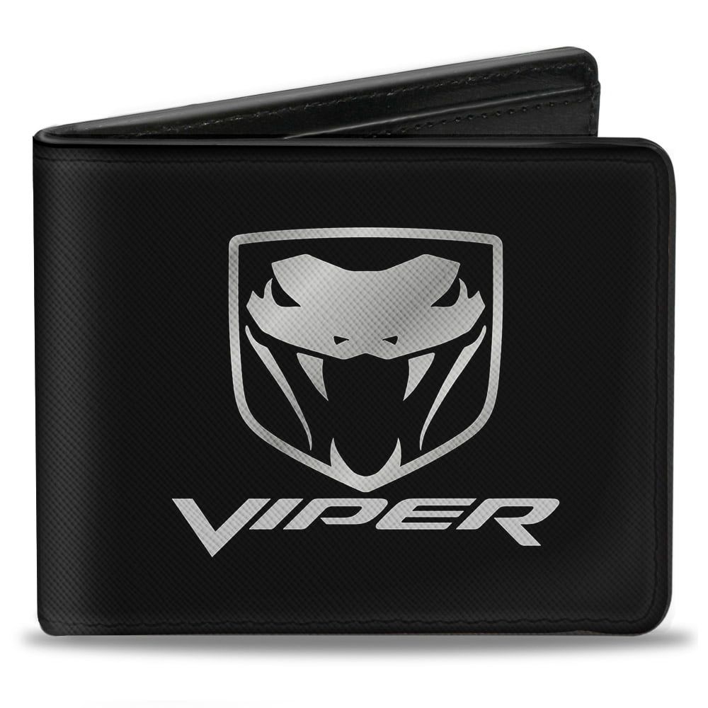 Dodge Wallet, Bifold, Dodge Viper Black Silver Logo, Vegan Leather ...