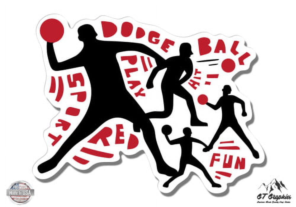 Dodgeball - 3" Vinyl Sticker - For Car Laptop I-Pad Phone Helmet Hard ...