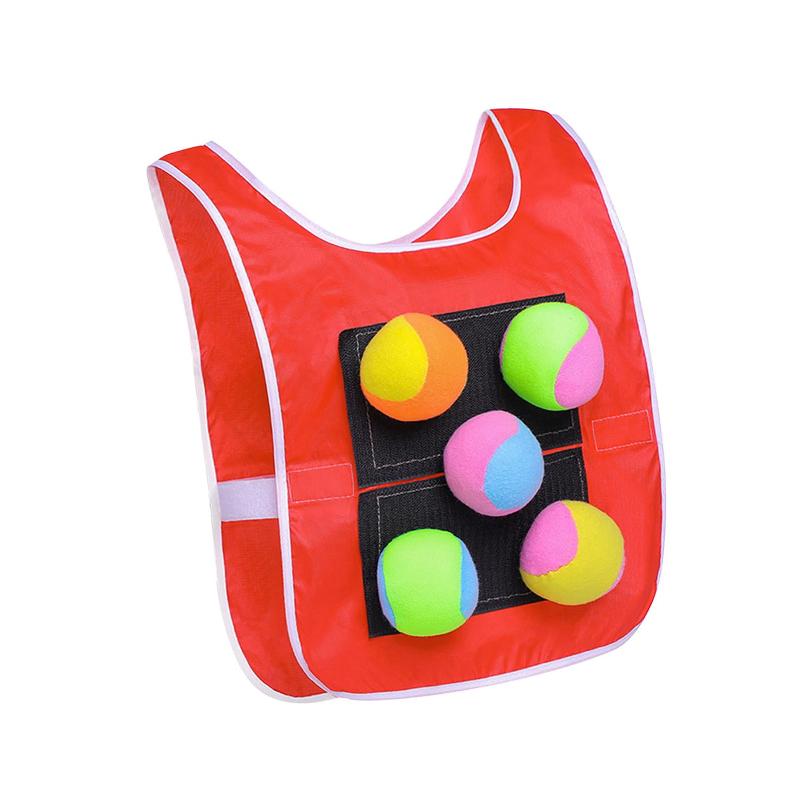 Dodgeball Game 5 Sticky Ball Toy, Sticky Ball Vest, Dodgeball Ball Game ...