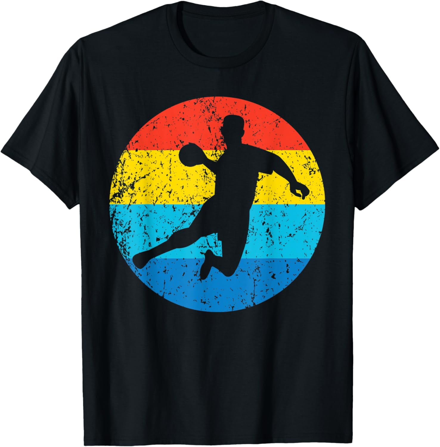 Dodgeball Vintage Dodgeball Player Retro 1970's Style Circle T-Shirt ...