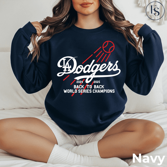 Dodgers Back to Back Sweatshirt | Vintage Baseball Champions Crewneck ...