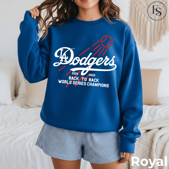 Dodgers Back to Back Sweatshirt | Vintage Baseball Champions Crewneck ...