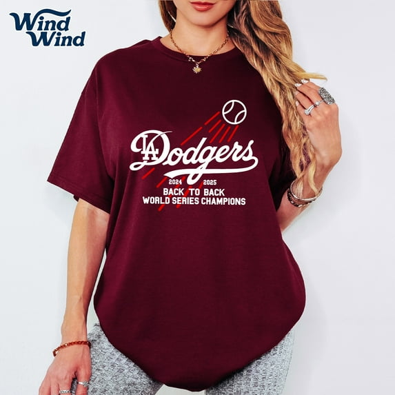 Dodgers Baseball - Back 2 Back NL Champions 2024-2025 T-Shirt, Multiple ...